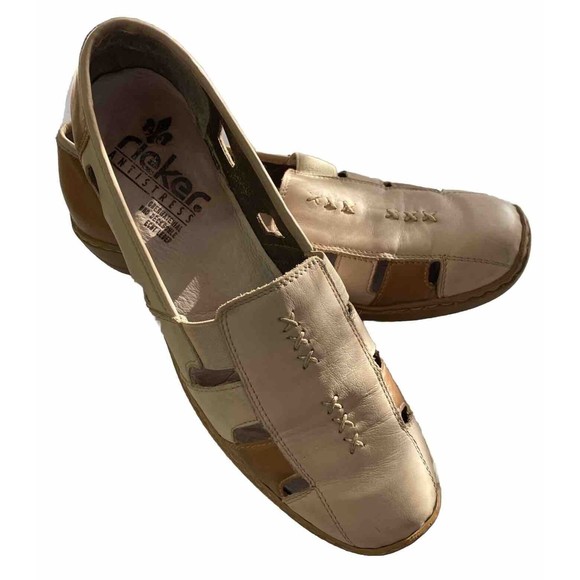 Rieker | Shoes | Rieker Anti Stress Shoes Loafers Leather Cut Out ...